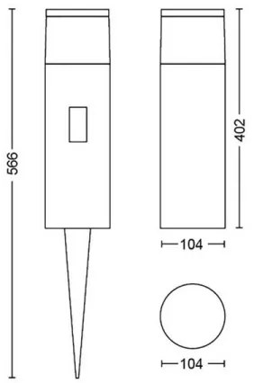 Philips 17437/30/P7 - LED RGBW Venkovní lampa Hue CALLA LED/8W/24V IP65