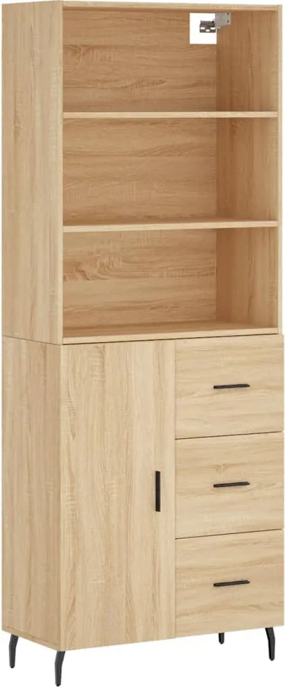 Skříň highboard dub sonoma 69,5 x 34 x 180 cm kompozitní dřevo 3189464