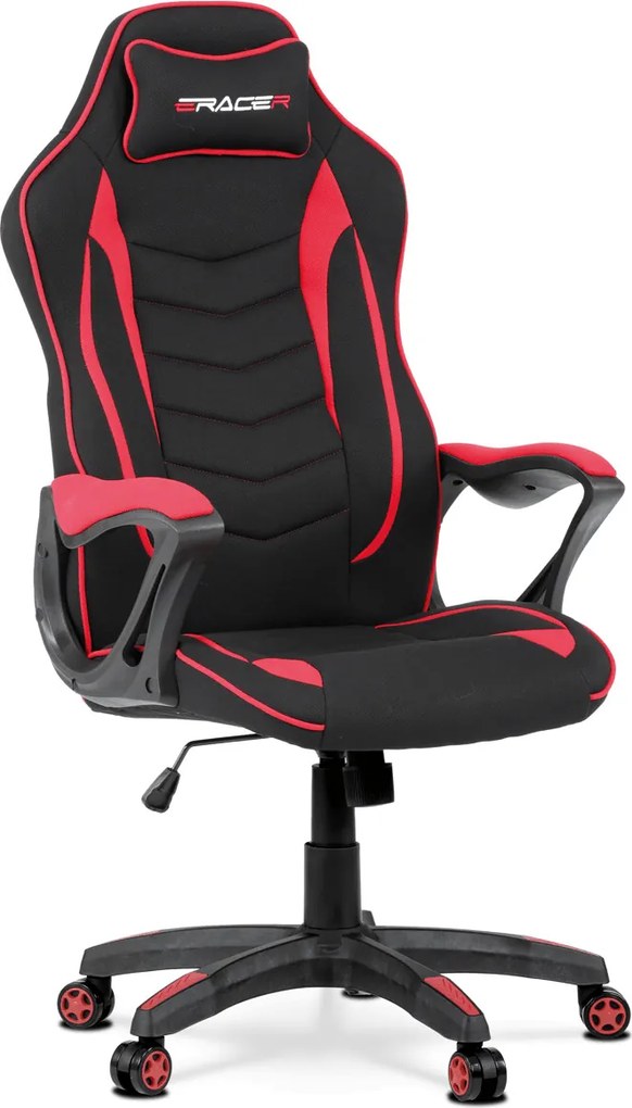 Herní křeslo E-racer NODE - červená látka