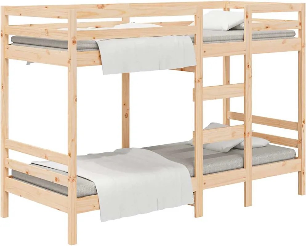 Patrová postel bez matrace 90 x 190 cm masivní borové dřevo 3139839