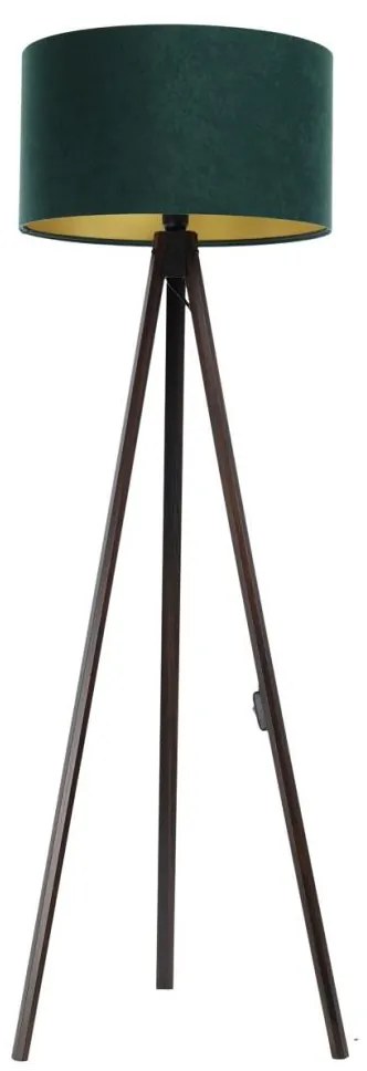 BPS Koncept | Stojací lampa STANDART 1xE27/60W/230V zelená/wenge | BS0494