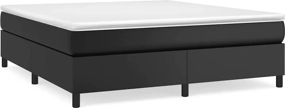 Rám postele s boxspringem černá 160 x 200 cm umělá kůže 3121053
