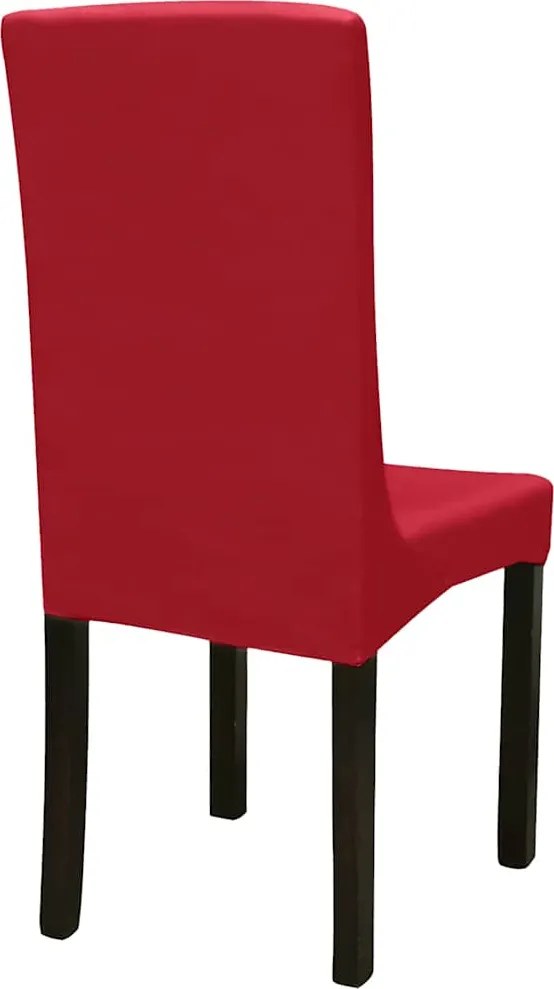 Elastické potahy na židle 6 ks bordó 130379