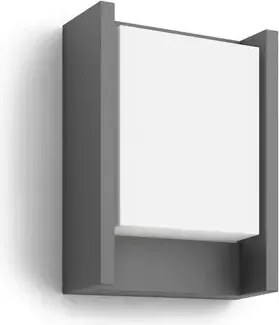 Philips Arbour 3.8W LED venkovní nástěnné svítidlo šedá / 800LM / 3000