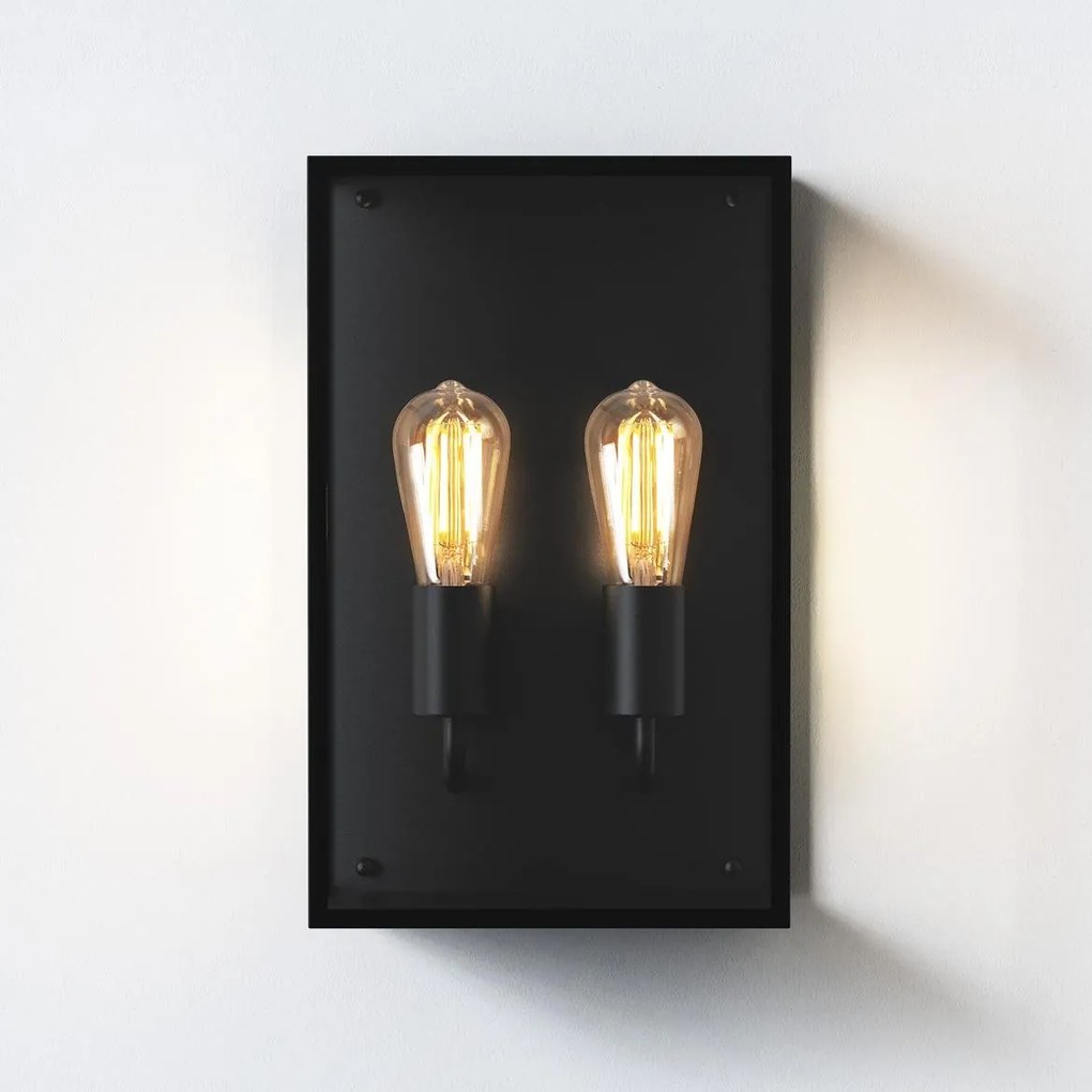 AST 1183027 Venkovní nástěnné svítidlo Messina Twin 2x12W E27 černá - ASTRO Lighting
