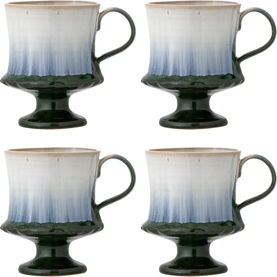 Modré kameninové hrnky v sadě 4 ks 250 ml Odile – Bloomingville
