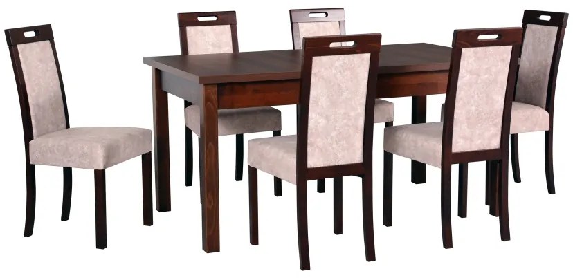 Jídelní stůl MODENA 2 doprava zdarma deska stolu bílá, nohy stolu ořech