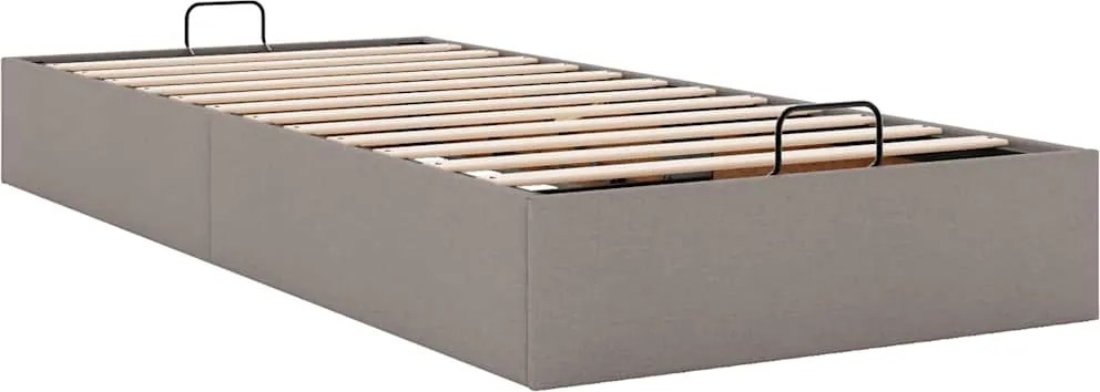 Osmanský rám postele bez matrací taupe 80x200 cm textil 3310837