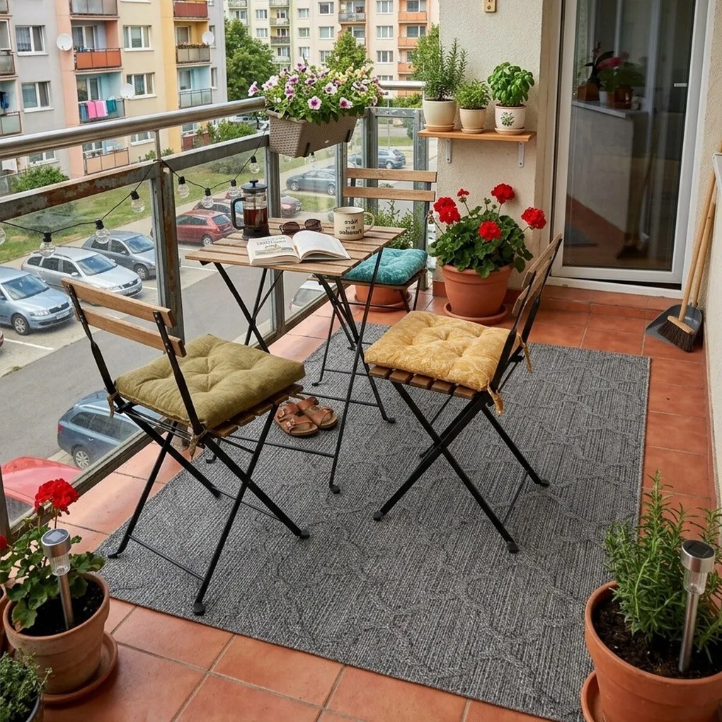Ayyildiz, Kusový koberec Patara 4951 Grey – na ven i na doma, 200x290, šedá, chodba / předsíň