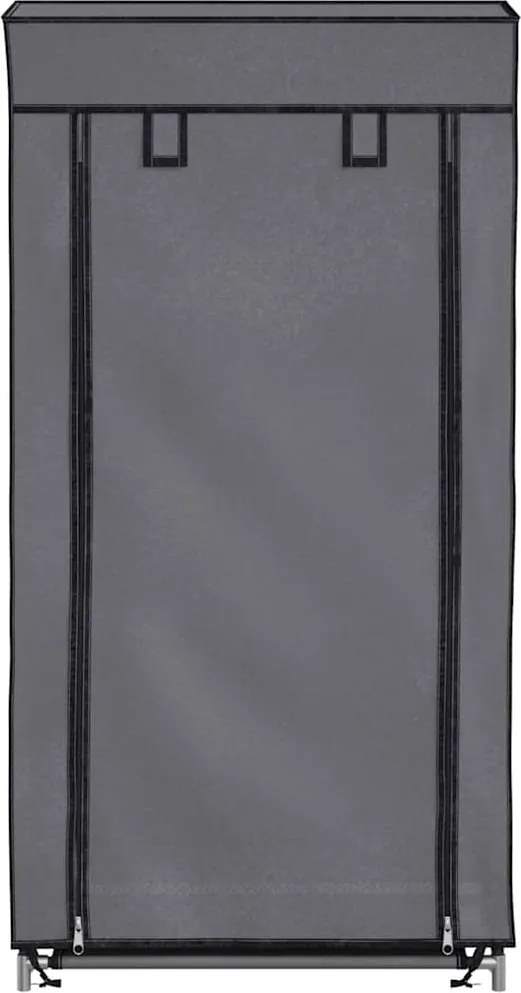 Botník s potahem šedý 58 x 28 x 106 cm textil 282430