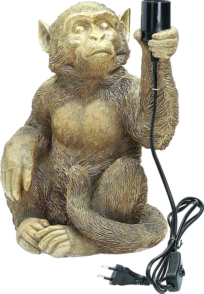 Stolní lampa Gold Monkey výška 36cm