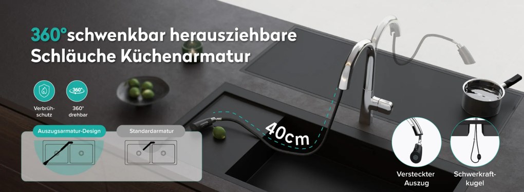 design kuchyňská baterie DOPORRO Bogen