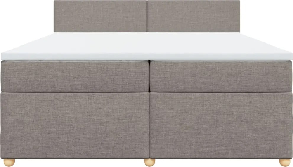 Box spring postel s matrací taupe 200x200 cm textil 3286784