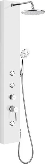 AQUALINE DIVA sprchový panel s baterií, bílá SL270