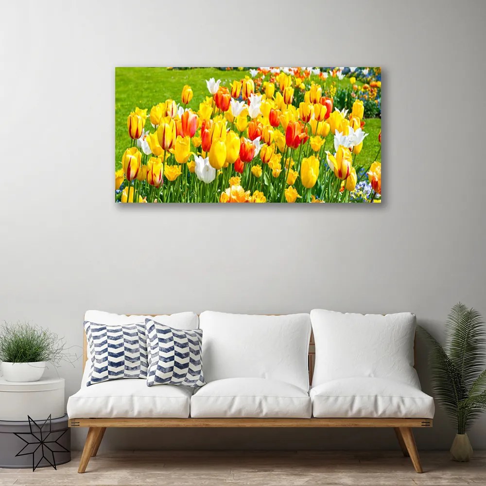 Obraz na plátně Tulipány Květiny Příroda 125x50 cm