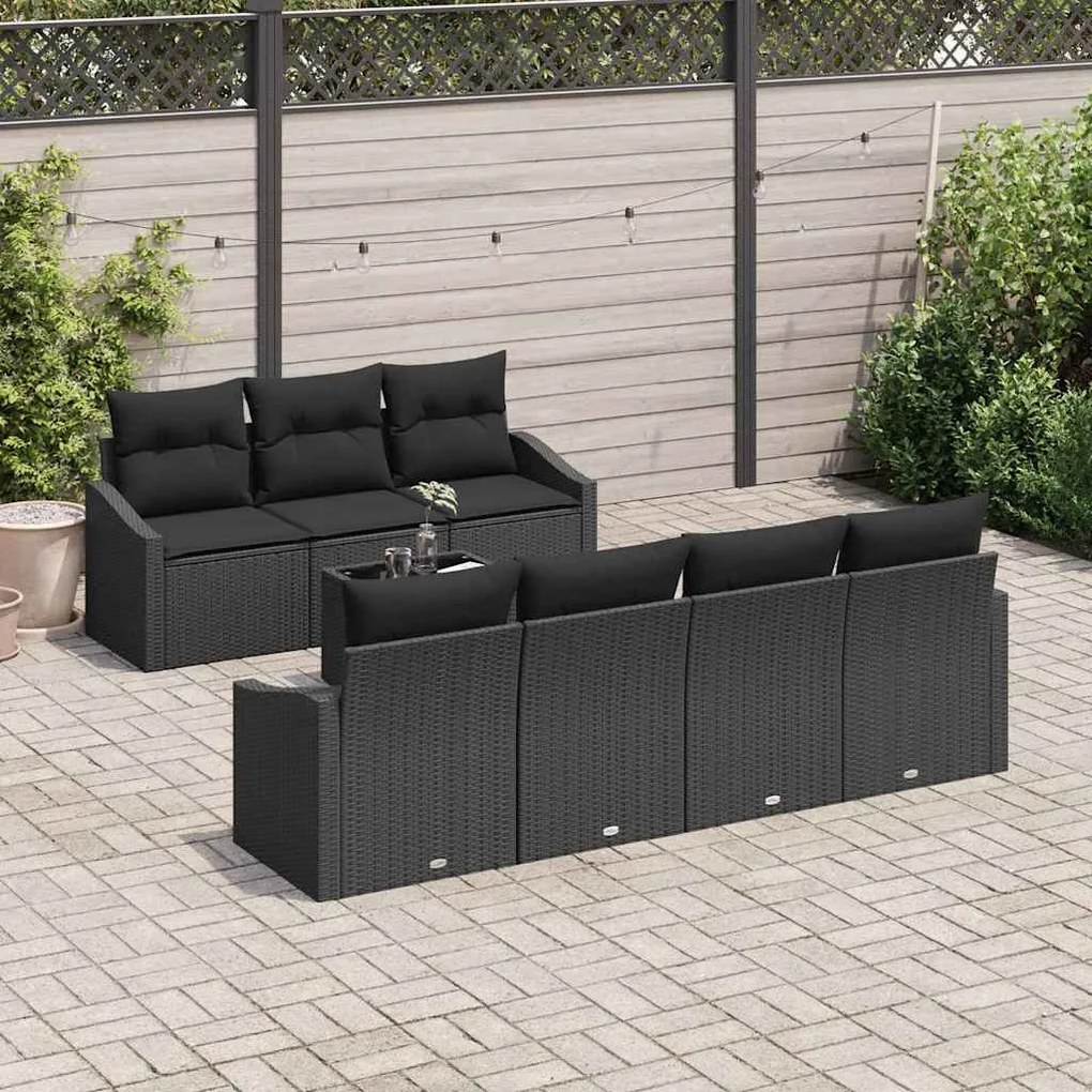 Set pohovek 8 ks Černá polyratan 3346633