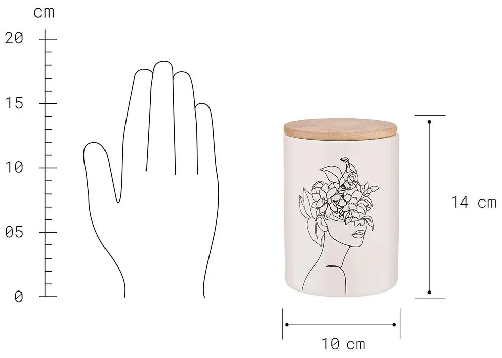 Butlers QUEEN IT Dóza "Line Art" 700 ml