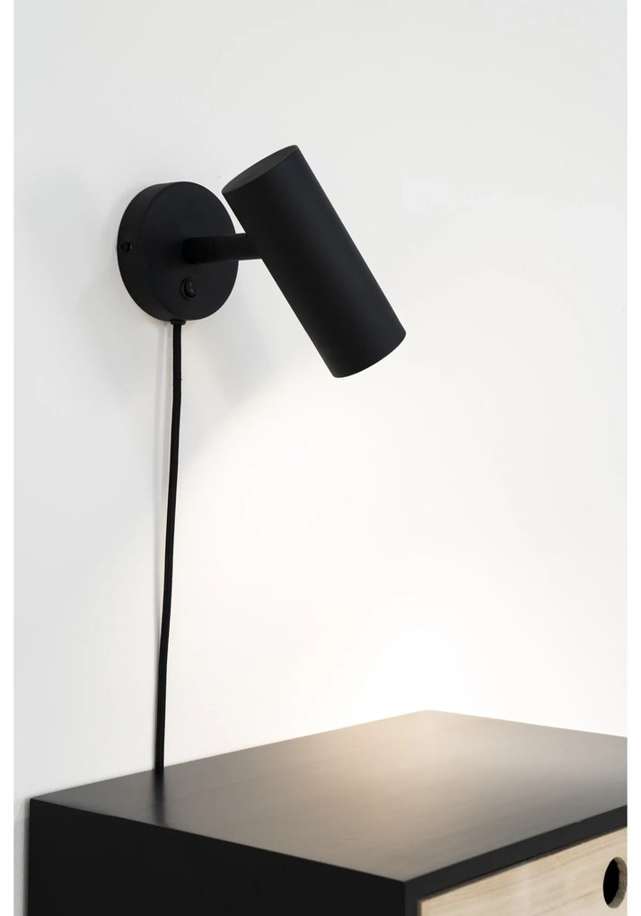 House Nordic Lampa, černá, 190 cm textilní šňůra