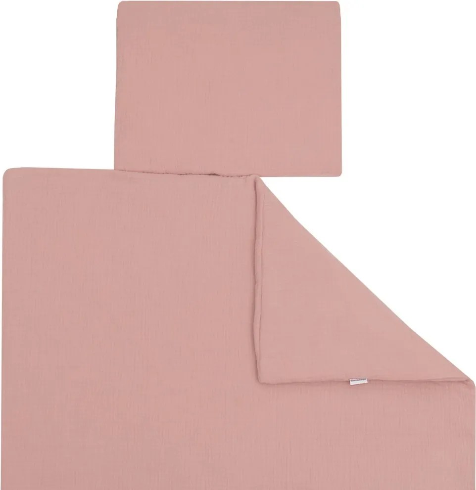 Mušelínový set s výplní New Baby 80x70 cm růžový