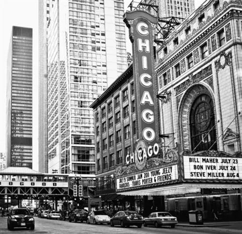 Luxusní vliesové fototapety Chicago - černobílé, rozměr 279 cm x 270 cm