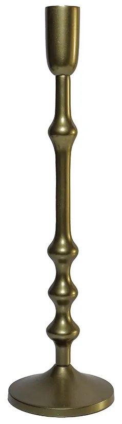 Kovový svícen SEMUT na konickou svíci - antik bronze - 11 x 40 cm