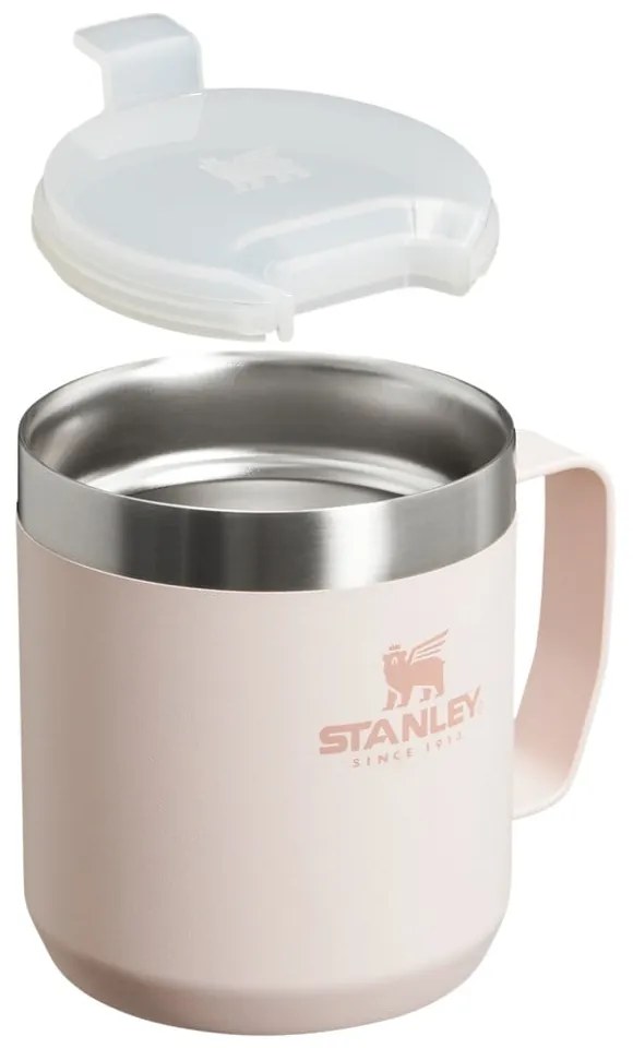 Světle růžový termo hrnek z nerezové oceli 350 ml Stay-Hot Camp Mug Rose Quartz – Stanley