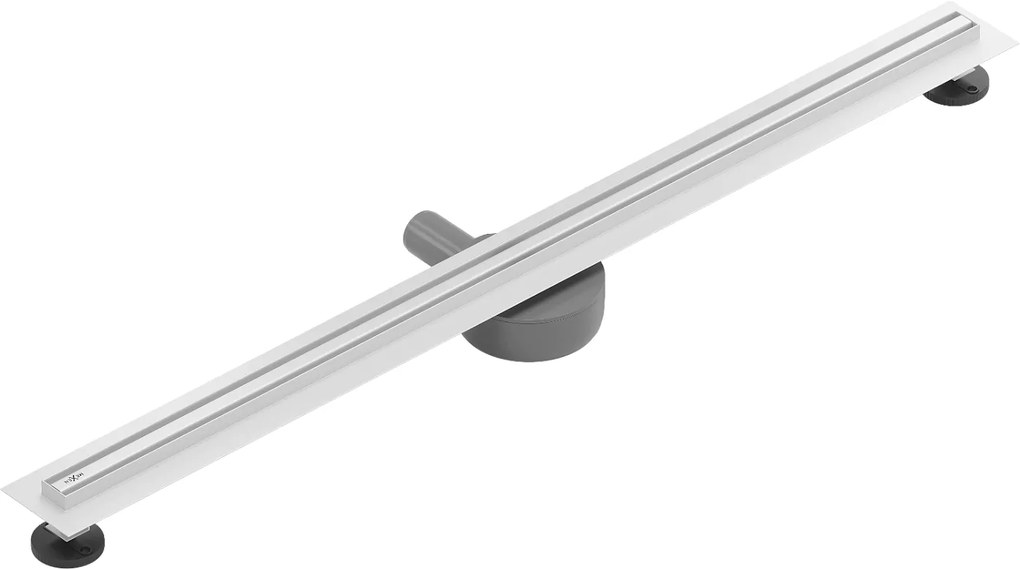 Mexen Flat nerezový sprchový žlab s rotačním 360° sifonem 100 cm, vzor SLIM, bílá, 1241100