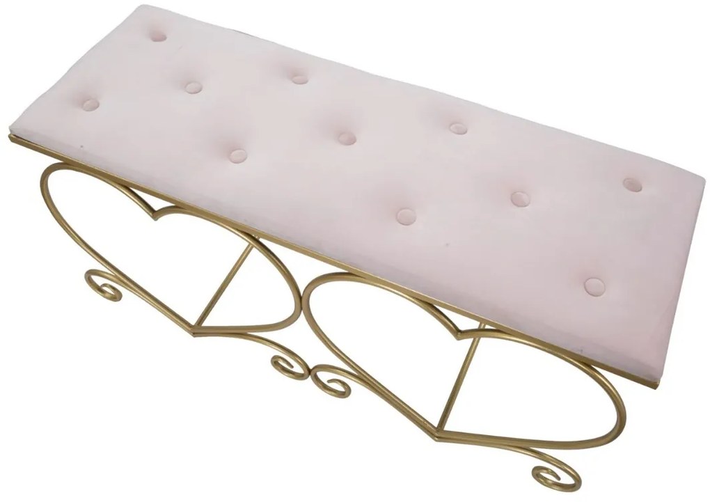 Designová lavice Efthymia 105 cm růžová