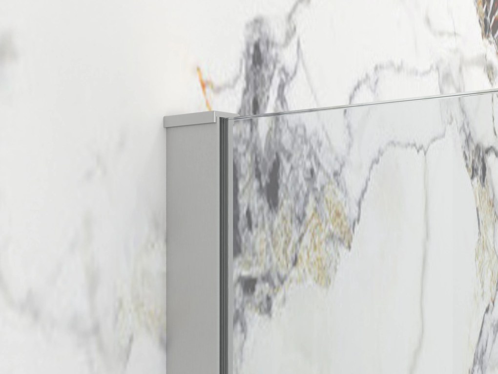 Erga Paris, sprchová zástěna Walk-In 110x200 cm, 8mm čiré sklo, broušená ocel, ERG-V02-PARIS-110x200-CL-BS