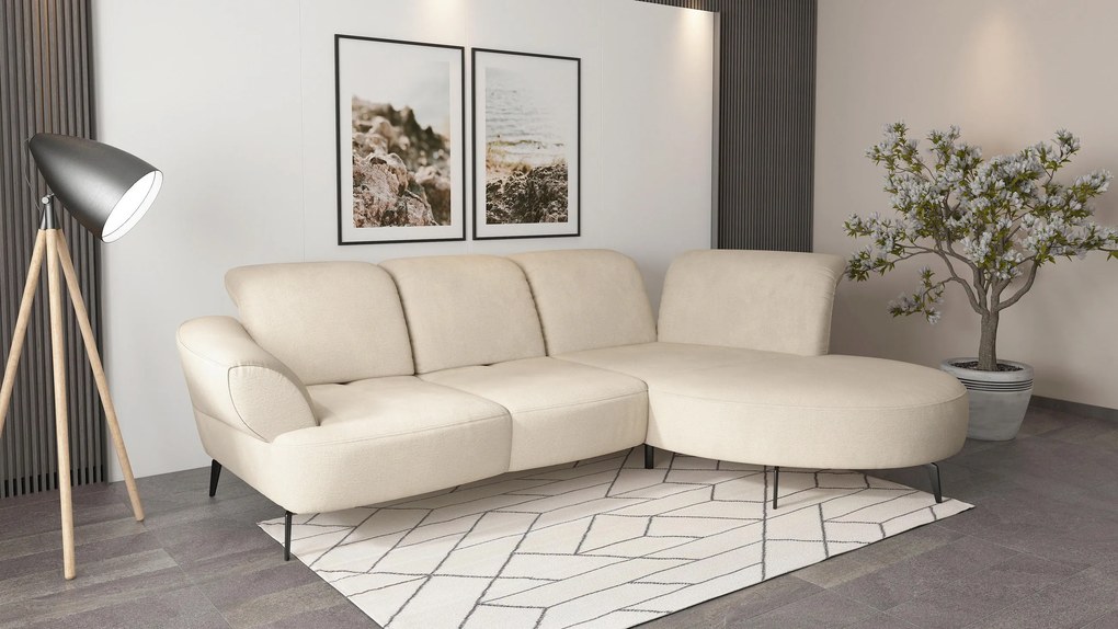 XXXLutz ROHOVÁ SEDAČKA, textil, pískové barvy Sit & More - Sedací soupravy - 000144013233