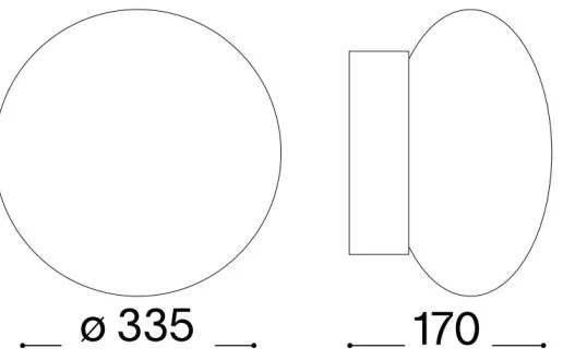 Ideal Lux-Koupelnové stropní svítidlo BUBBLE 1xE27/60W/230V pr.33,5 cm IP44 bílá