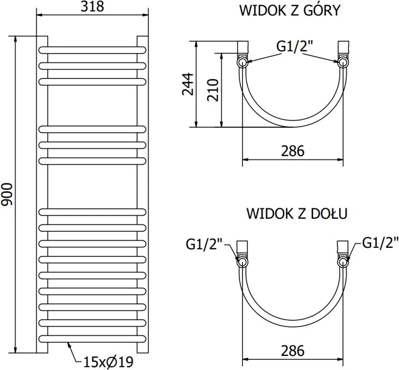 Mexen Eros elektrický radiátor 900 x 318 mm, 300 W, bílý - W112-0900-318-2300-20
