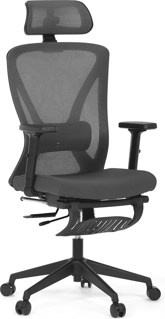 Ergonomická kancelářská židle ROJAS - šedá síťovina