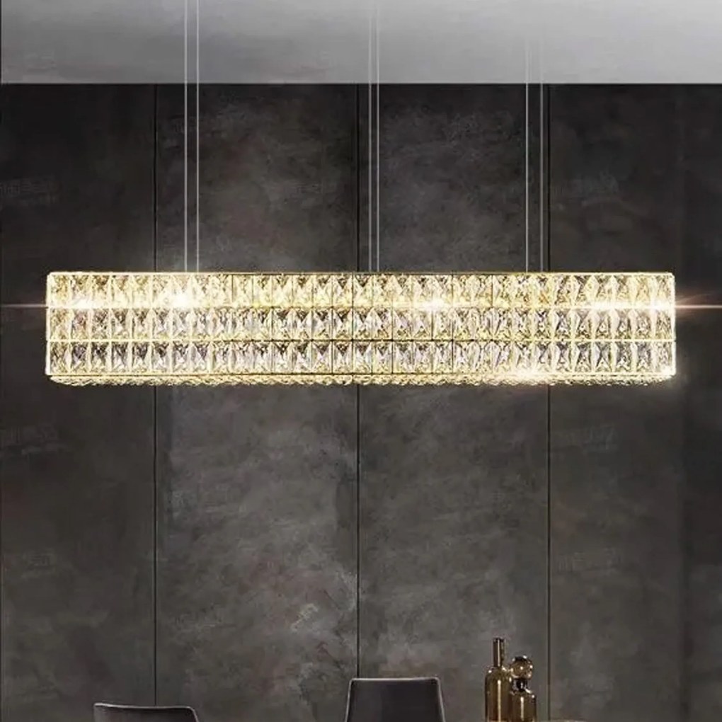 Toolight Toolight, LED křišťálové stropní svítidlo APP1566-CP, zlatá, OSW-06403