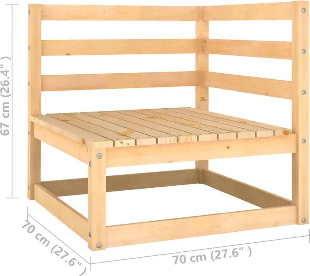 vidaXL Marketos 5dílná zahradní sedací souprava s poduškami masivní borovice