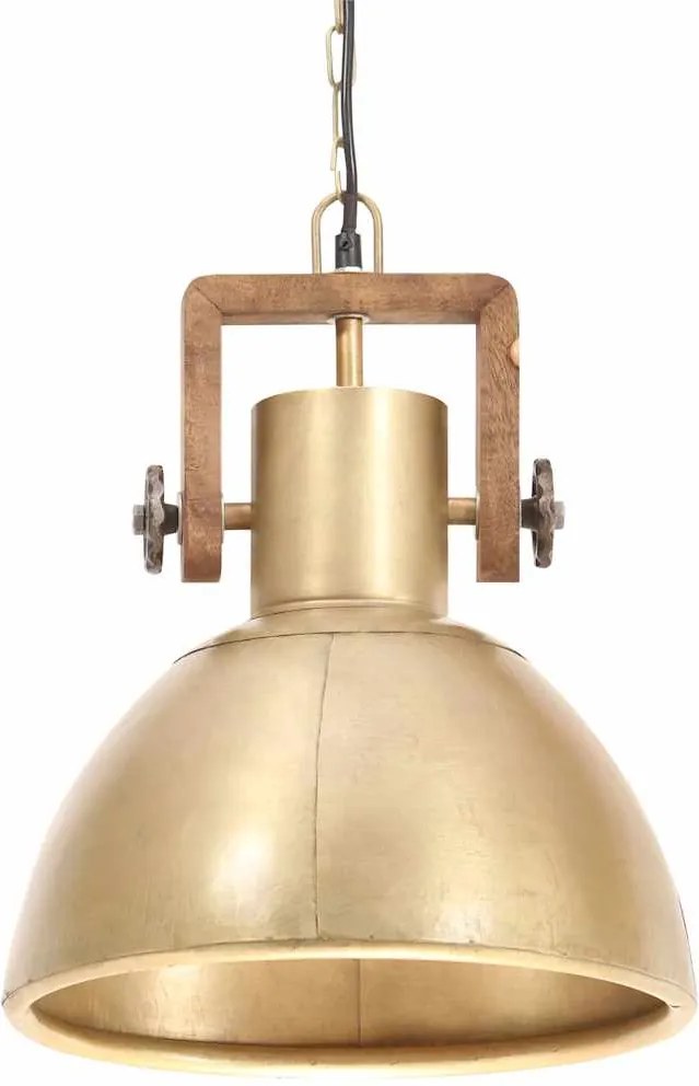 Industriální závěsné svítidlo 25 W mosazné kulaté 30 cm E27 320533