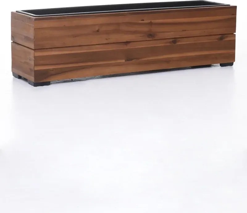 Dřevěný truhlík KAJIX, dřevo, šířka 82 cm, hnědý