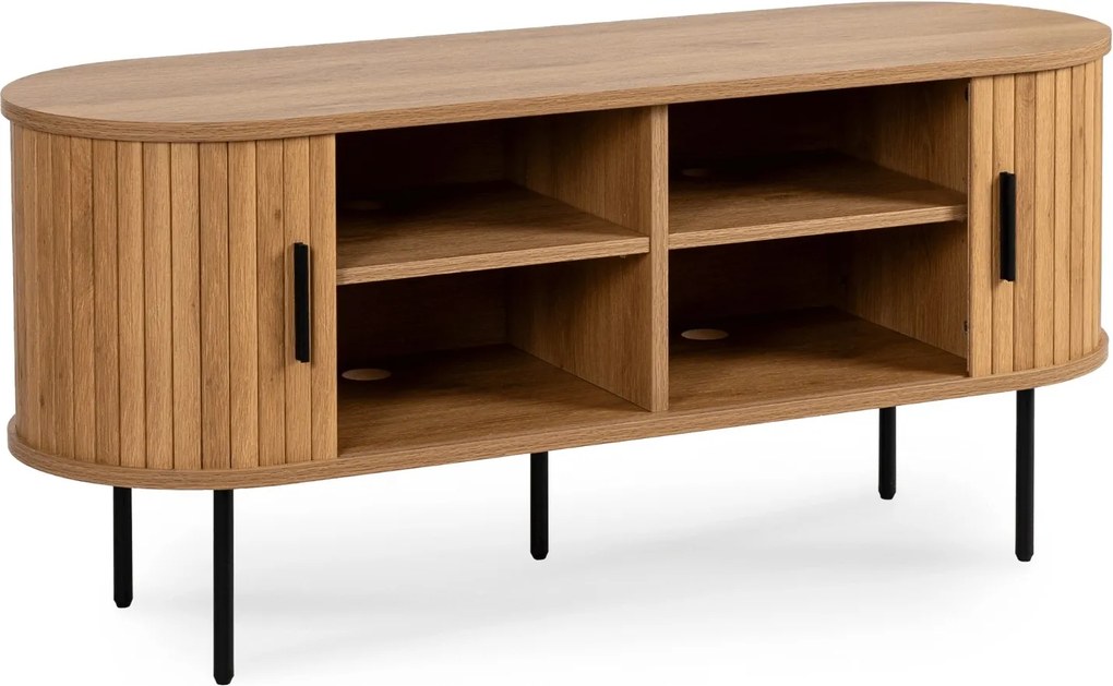 TV stolek Trish 120 cm dub přírodní/černý