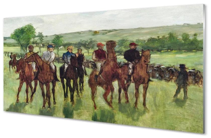 Obraz na skle Art jízda na koni 120x60 cm
