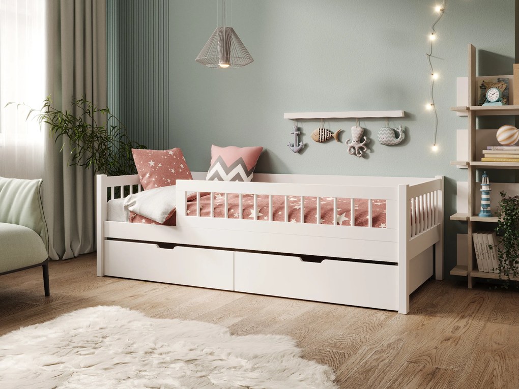 ADRK Furniture Dětská postel Flora s matrací CH-FLO-W-200-M