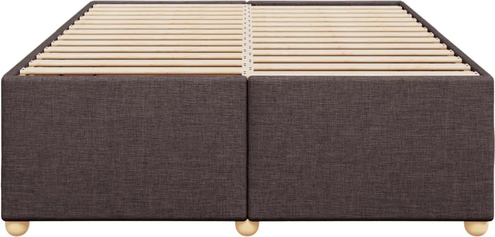 Rám postele bez matrace tmavě hnědý 160 x 200 cm textil 3284746