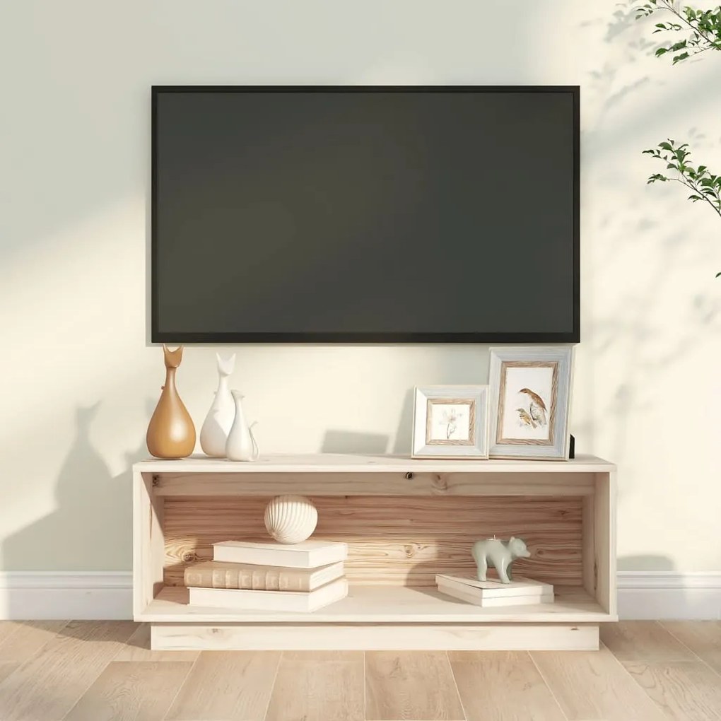 TV skříňka 90 x 35 x 35 cm masivní borové dřevo