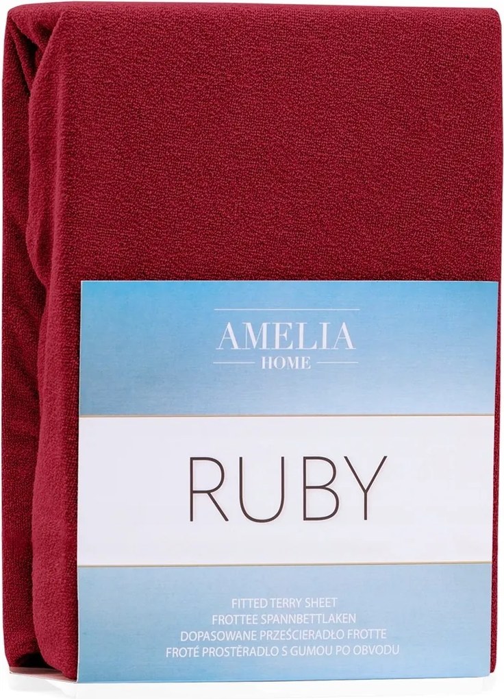 Ameliahome Ruby Prostěradlo Klasický Styl Materia -120-140x200- Bordová