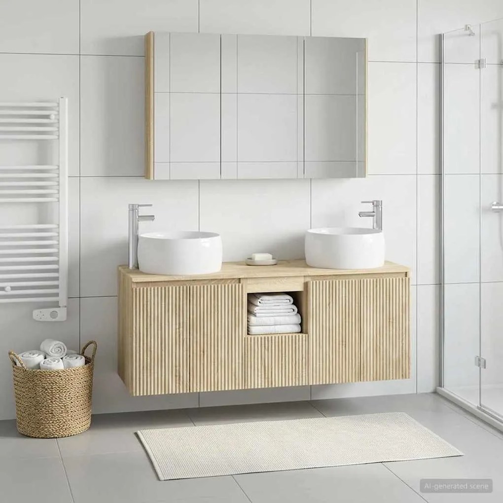 Sada koupelnových skříněk 4 ks Dub sonoma Kompozitní dřevo 3406545