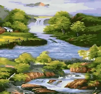 NORIMPEX Malování podle čísel Řeka / 40x50 cm