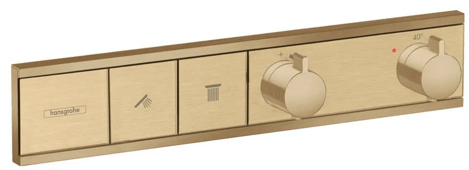 Hansgrohe RainSelect, baterie pod omítku na 2 spotřebiče, kartáčovaný bronz 15380140