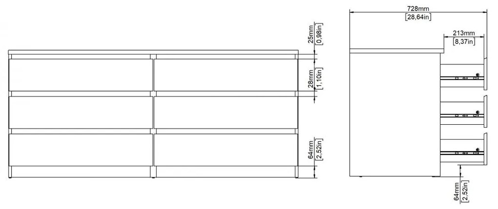Tvilum Komoda Simplicity 296 truffle