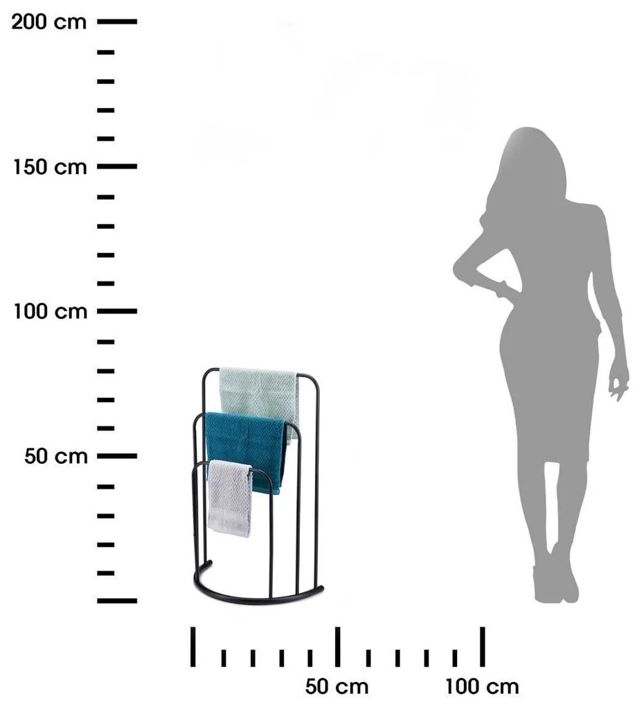 Stojan na ručníky Homely, černá