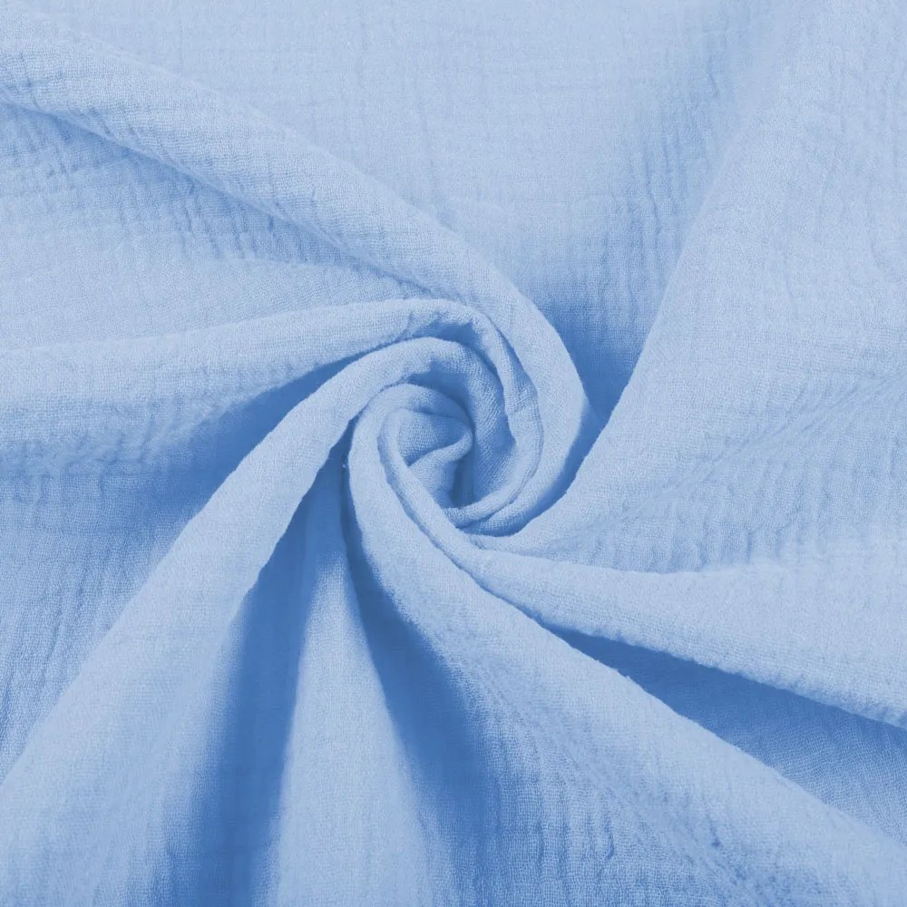 Biante Mušelínová plena/dečka MSN-039 Nebesky modrá - ZVÝHODNĚNÁ SADA 3 KS 120x120 cm - Sada 3 ks