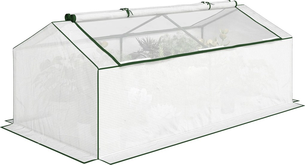 Outsunny fóliový skleník s PE sítí — mrazuvzdorný mini skleník pro balkon a zahradu, 180 × 90 × 70 cm | Aosom